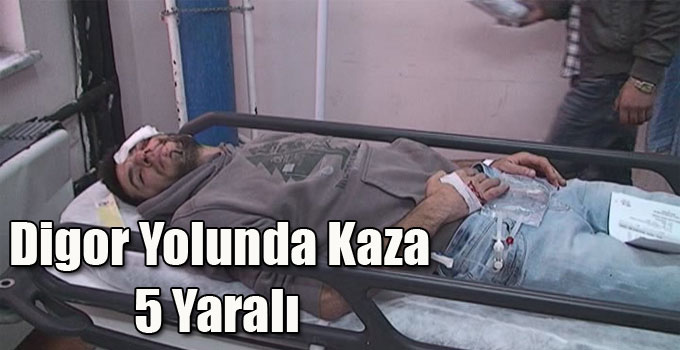 Kars Digor yolunda, izin dönüşü asker uğurlamaya giden 5 kişi, yolun ...