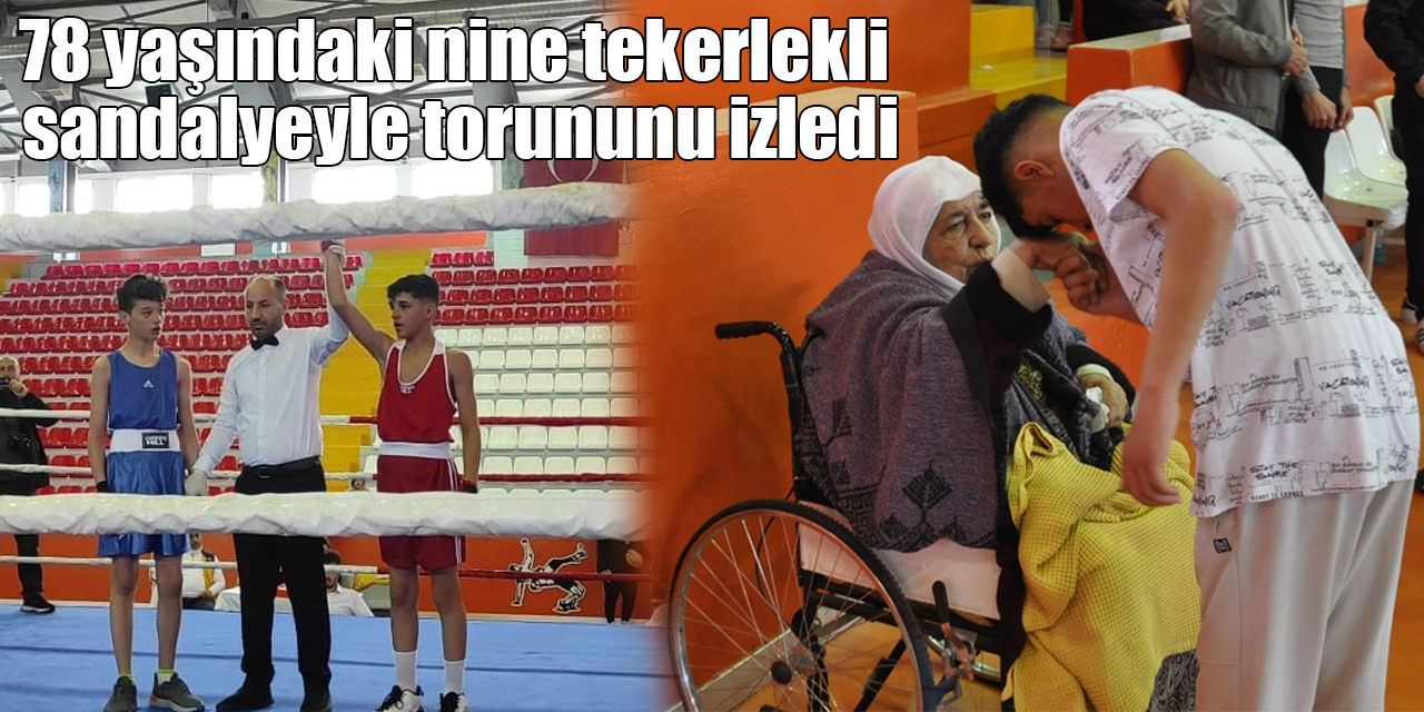 78 yaşındaki nine tekerlekli sandalyeyle torununu izledi