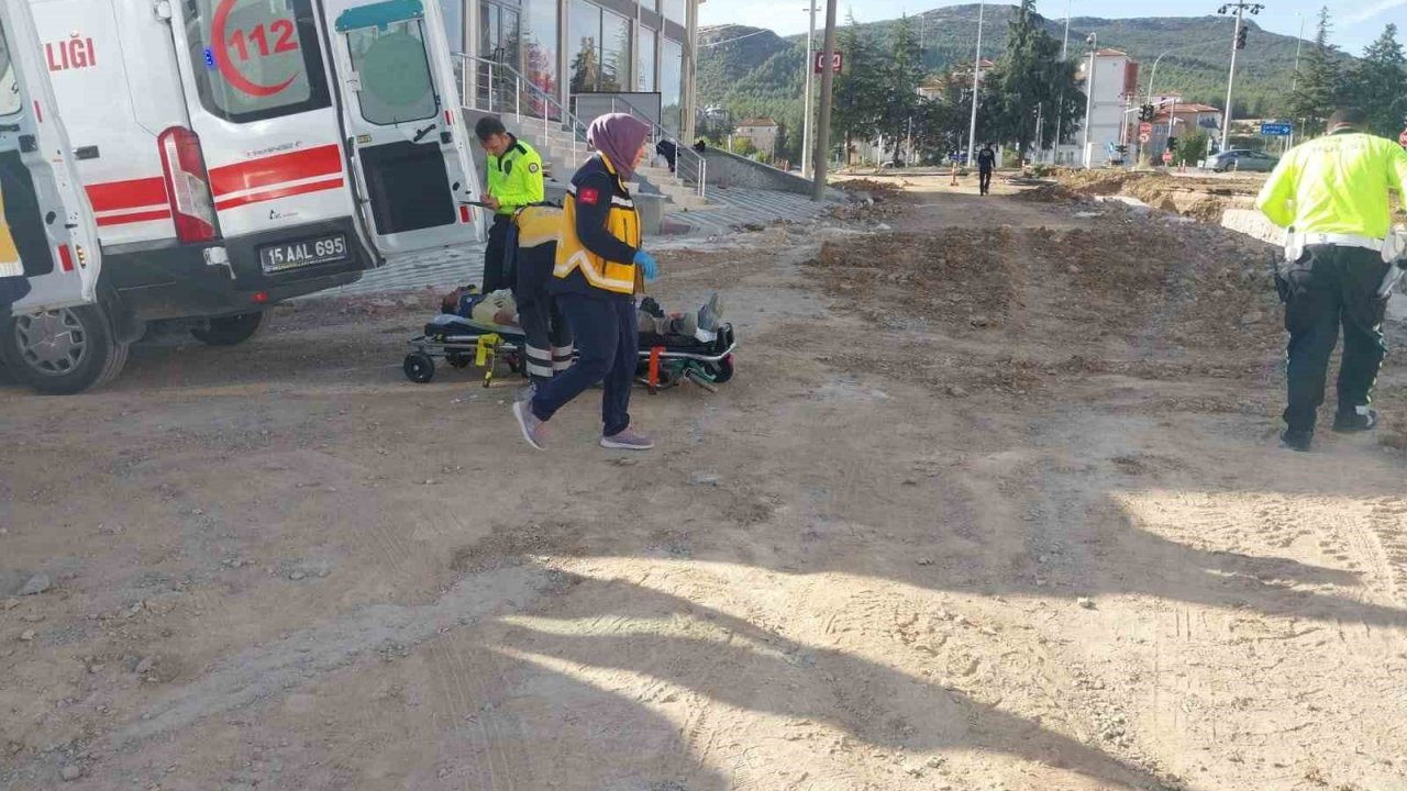 Burdur’da dere ıslah projesinde inşaat alanına düşen 2 işçi yaralandı