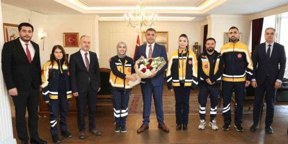 Vali Aslan acil sağlık çalışanları ağırladı